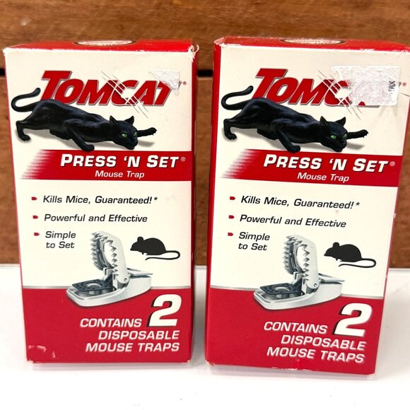 Tomcat | Other | Tomcat Press N Set Mouse Trap Indooroutdoor Use Plastic Spring Bundle 2 New ...